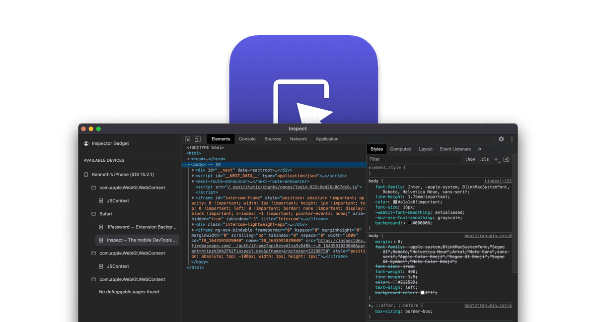 Inspect – The mobile DevTools you'll love using