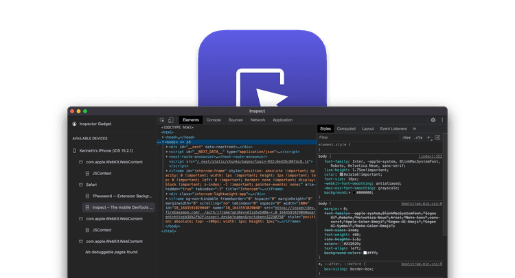 Inspect – The mobile DevTools you'll love using