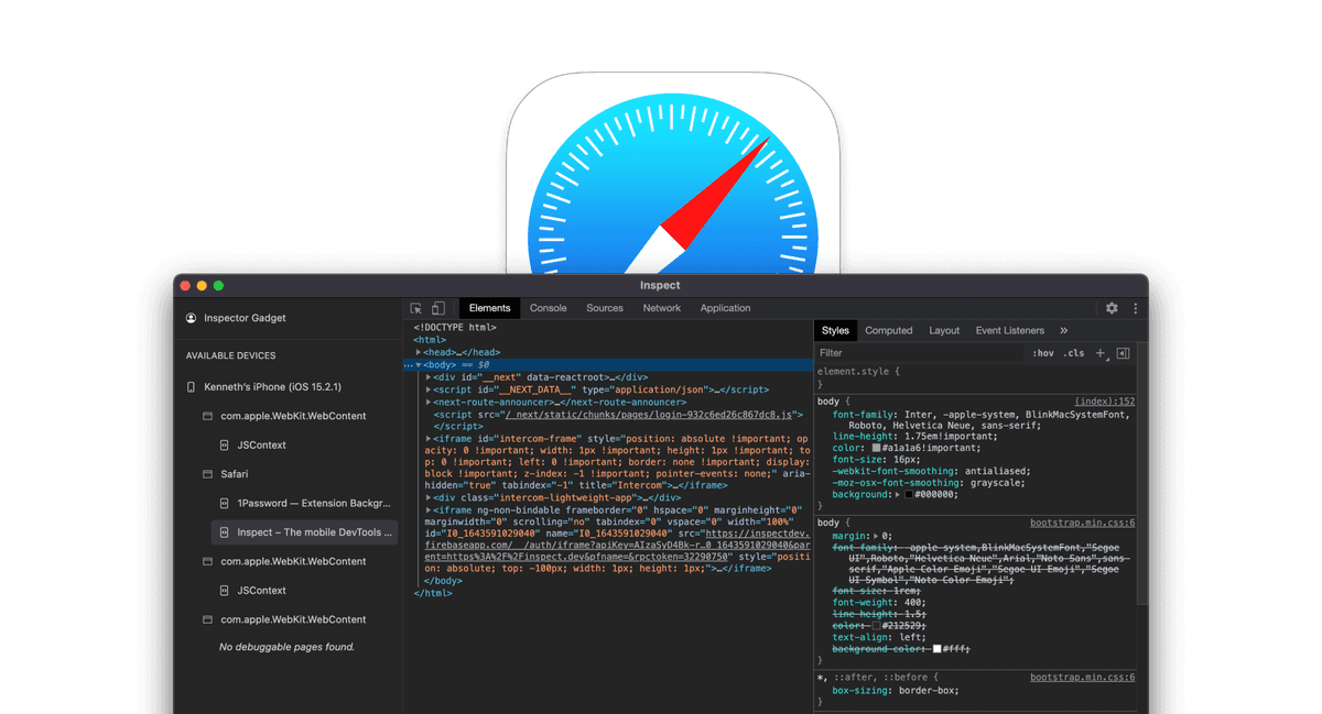 How to debug Safari on ioS from Windows, Mac and Linux?